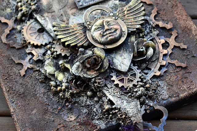 Mezzanotteskapar- Mixed Media made by Katja: Rusty Heart Canvas ...