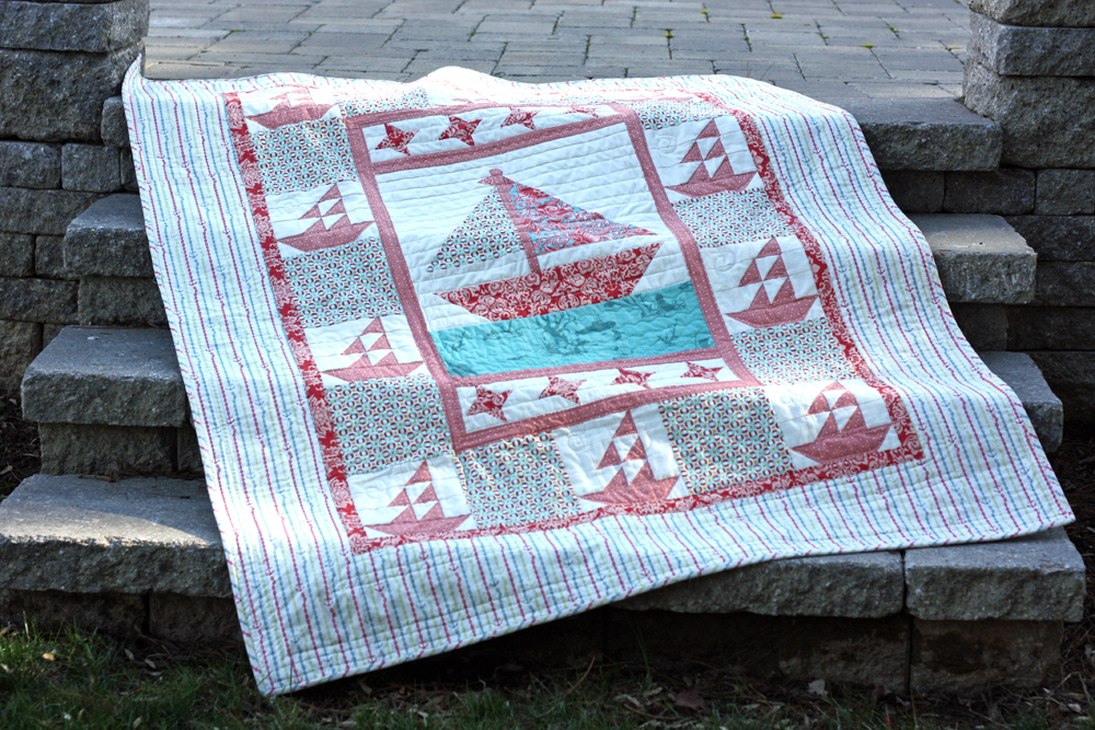 My Fabric Obsession: A nautical baby quilt