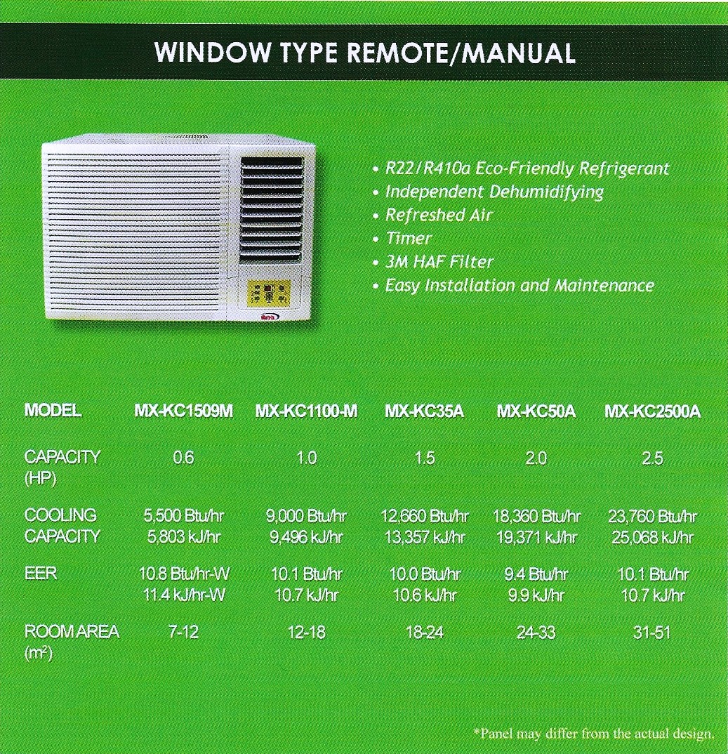 MaximaxSystems.com: MATRIX WINDOW-TYPE AIR CONS - BASIC