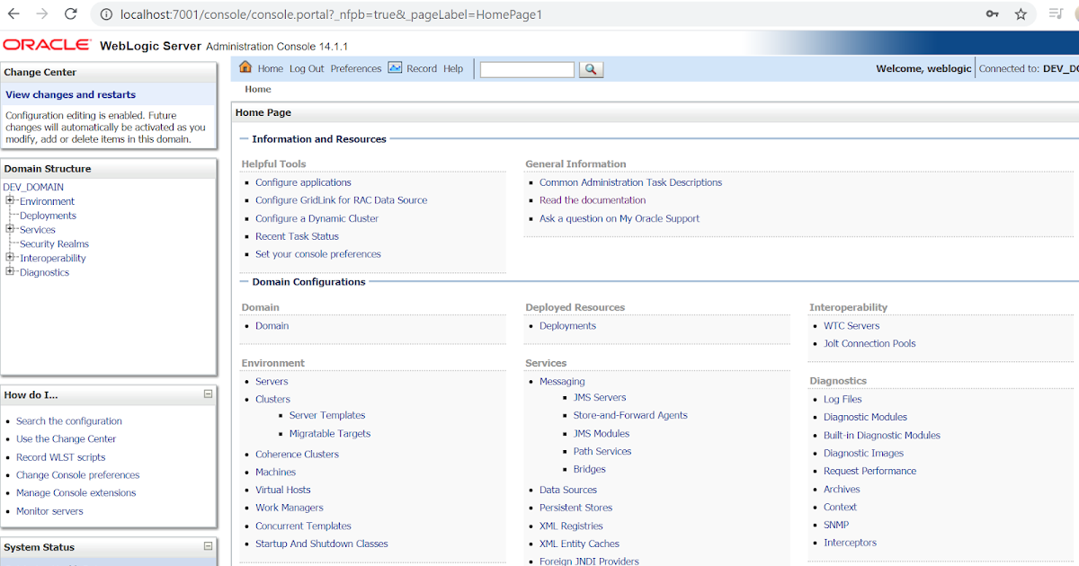 Donghua's Blog - DBAGlobe: WebLogic 14c silent installation