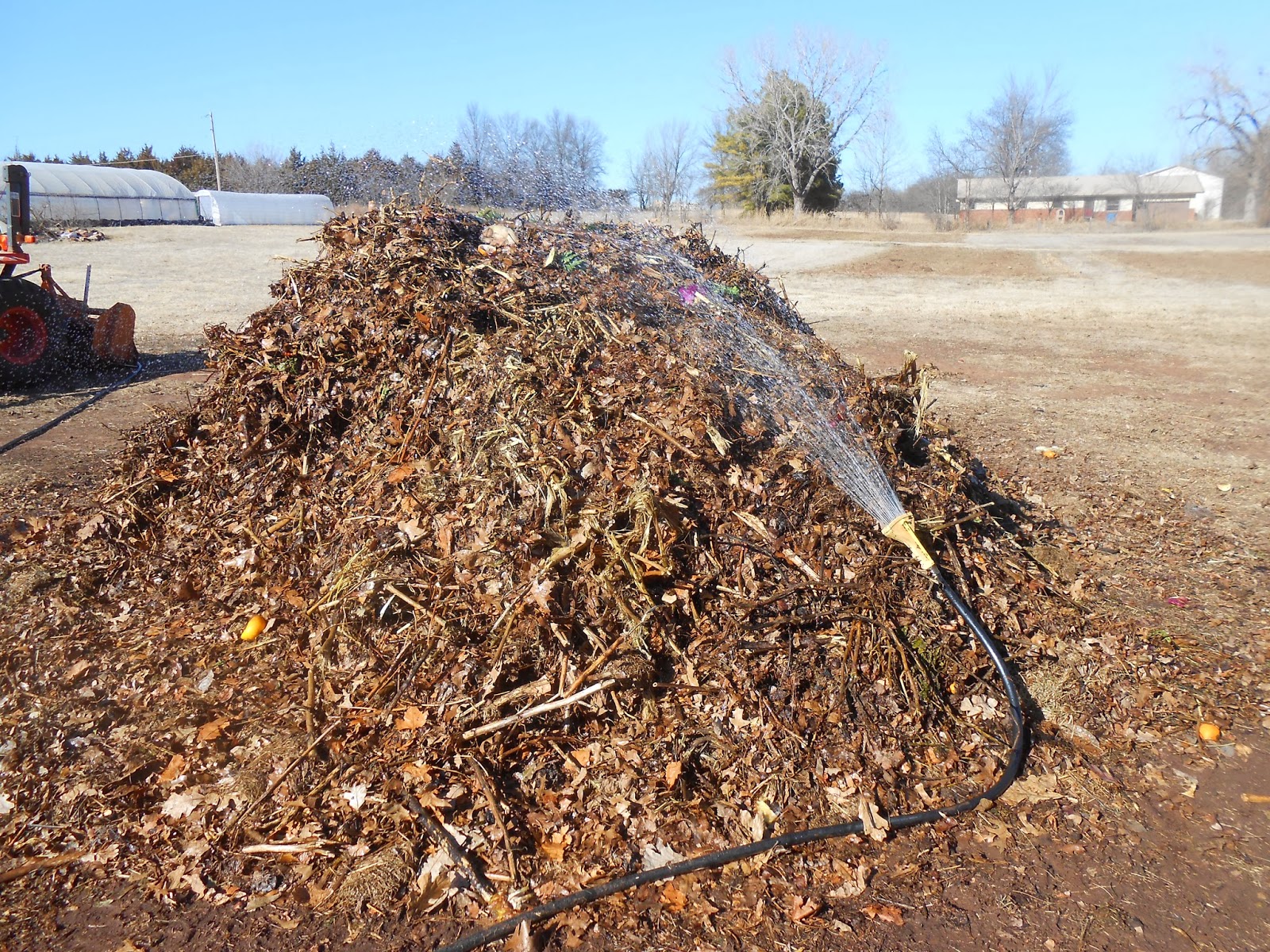 Windy Acres Diary: Watering the Compost Pile