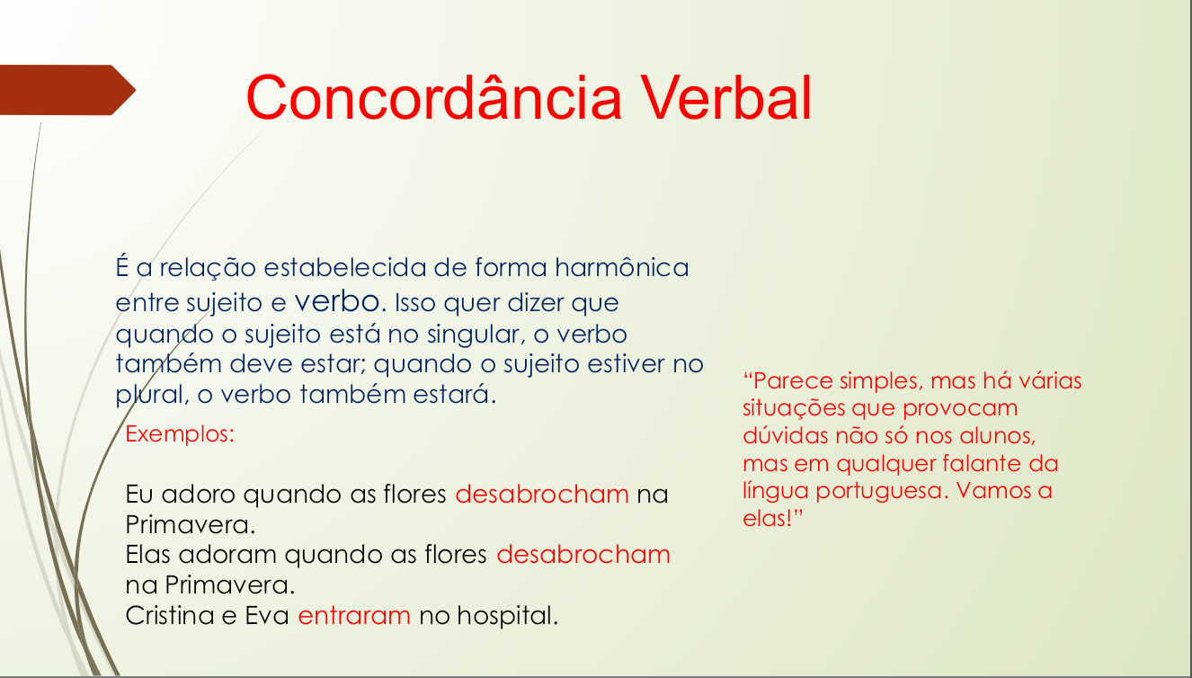 ConcordÂncia Verbal