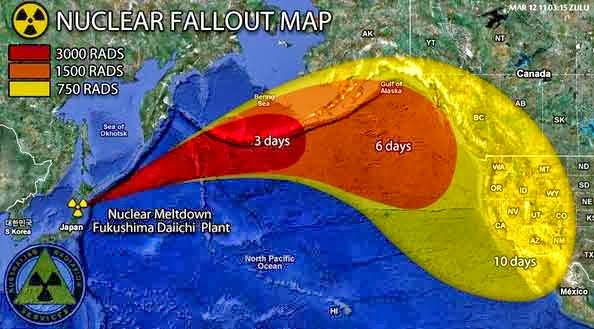 Japan Nuclear Fallout Map
