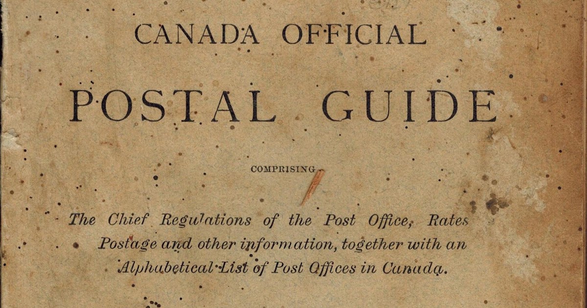 Postal History Corner: Canada Official Postal Guides