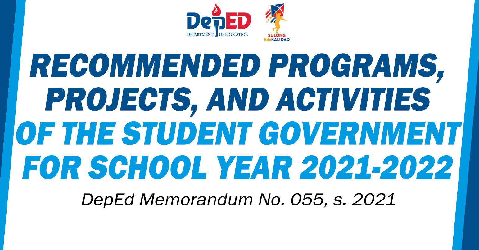 RECOMMENDED PROGRAMS, PROJECTS, AND ACTIVITIES OF THE STUDENT ...