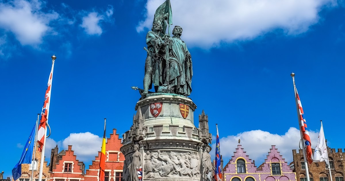 The statue of the heroes of Flanders in Bruges