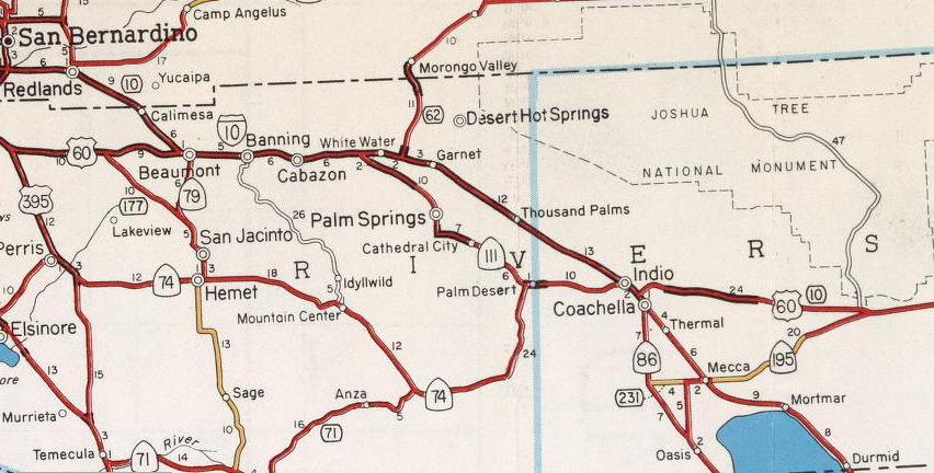 Califoooornia! (Interstate 10 west from CA 86 through Coachella Valley ...