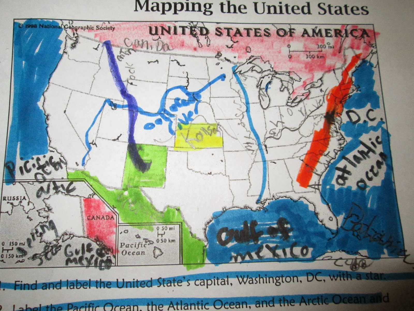 Map Of Us With Landforms - United States Map