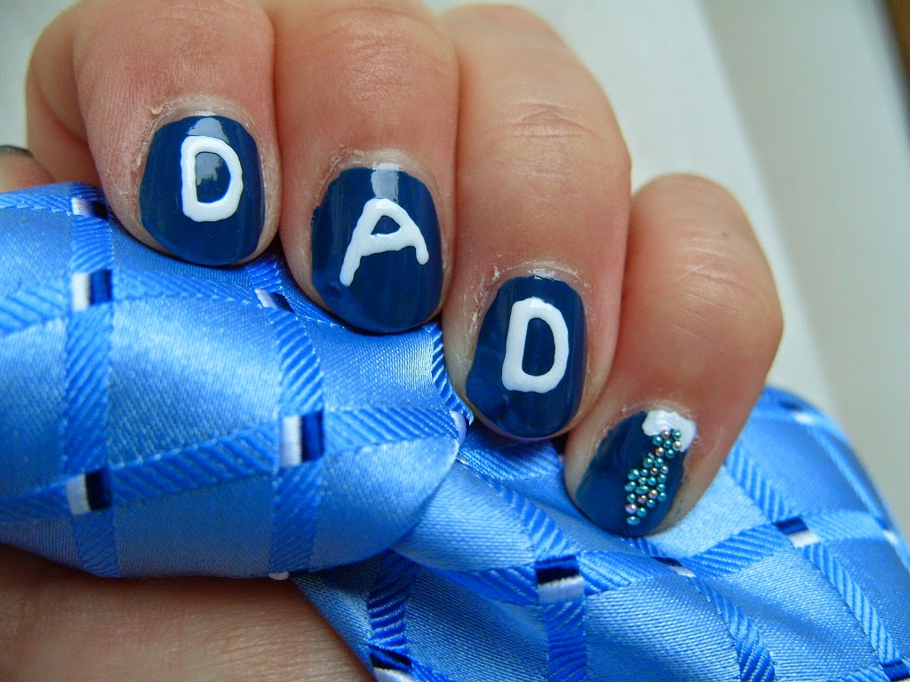 Pretty Perfect Beauty: NAIL ART: Father's Day Manicure