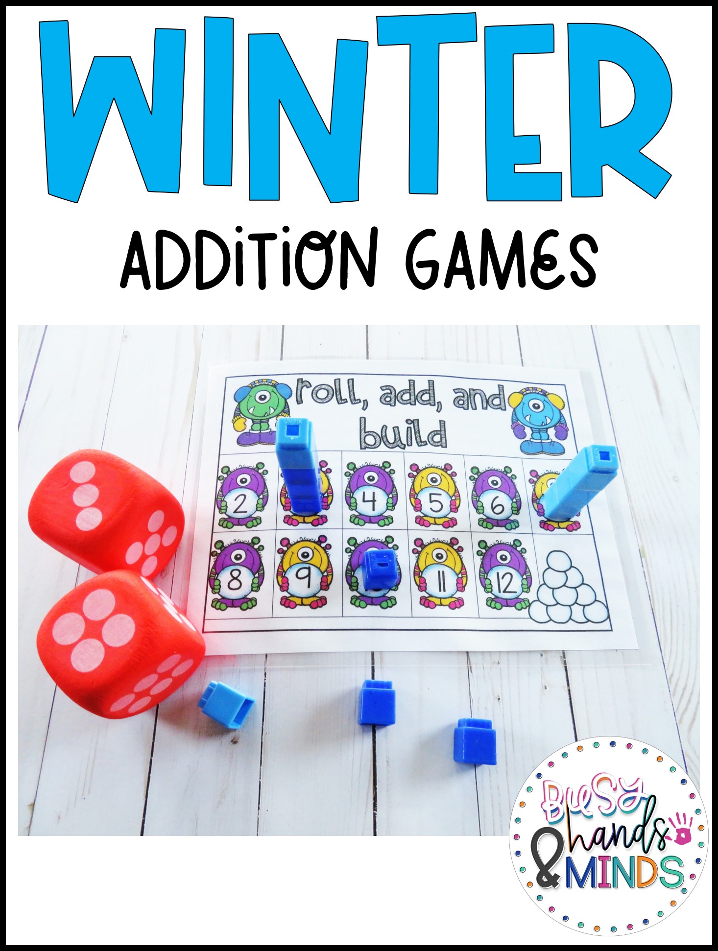 Winter Addition and Subtraction Games | Busy Hands and Minds