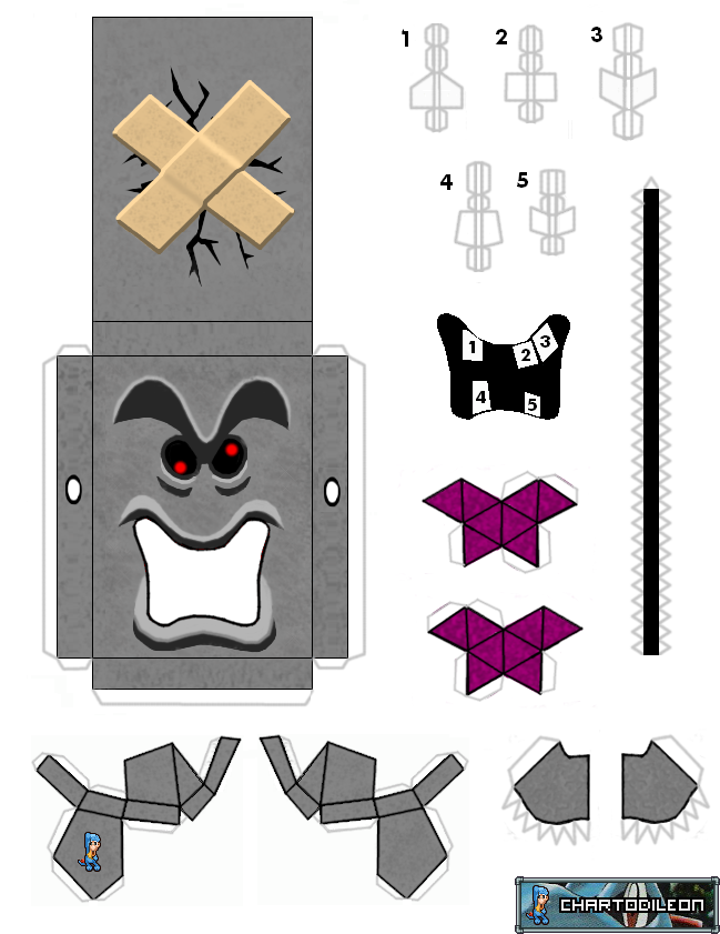 Papercraft Instructions : Whomp | web wanderers