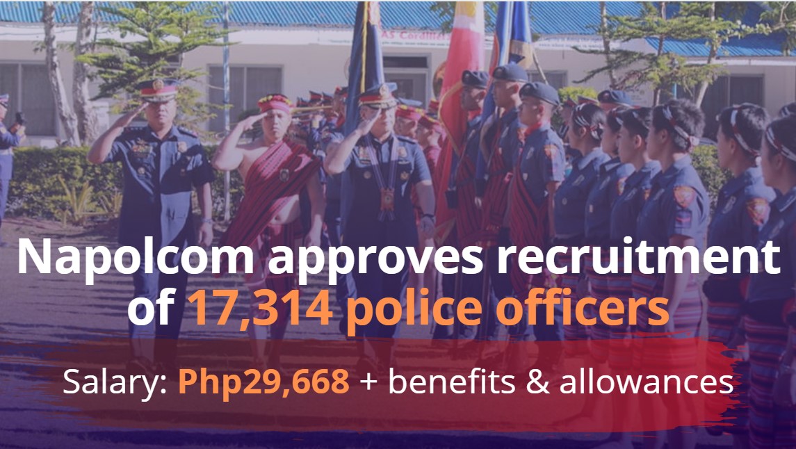 Napolcom approves recruitment of 17,314 police officers: Salary - Php29 ...