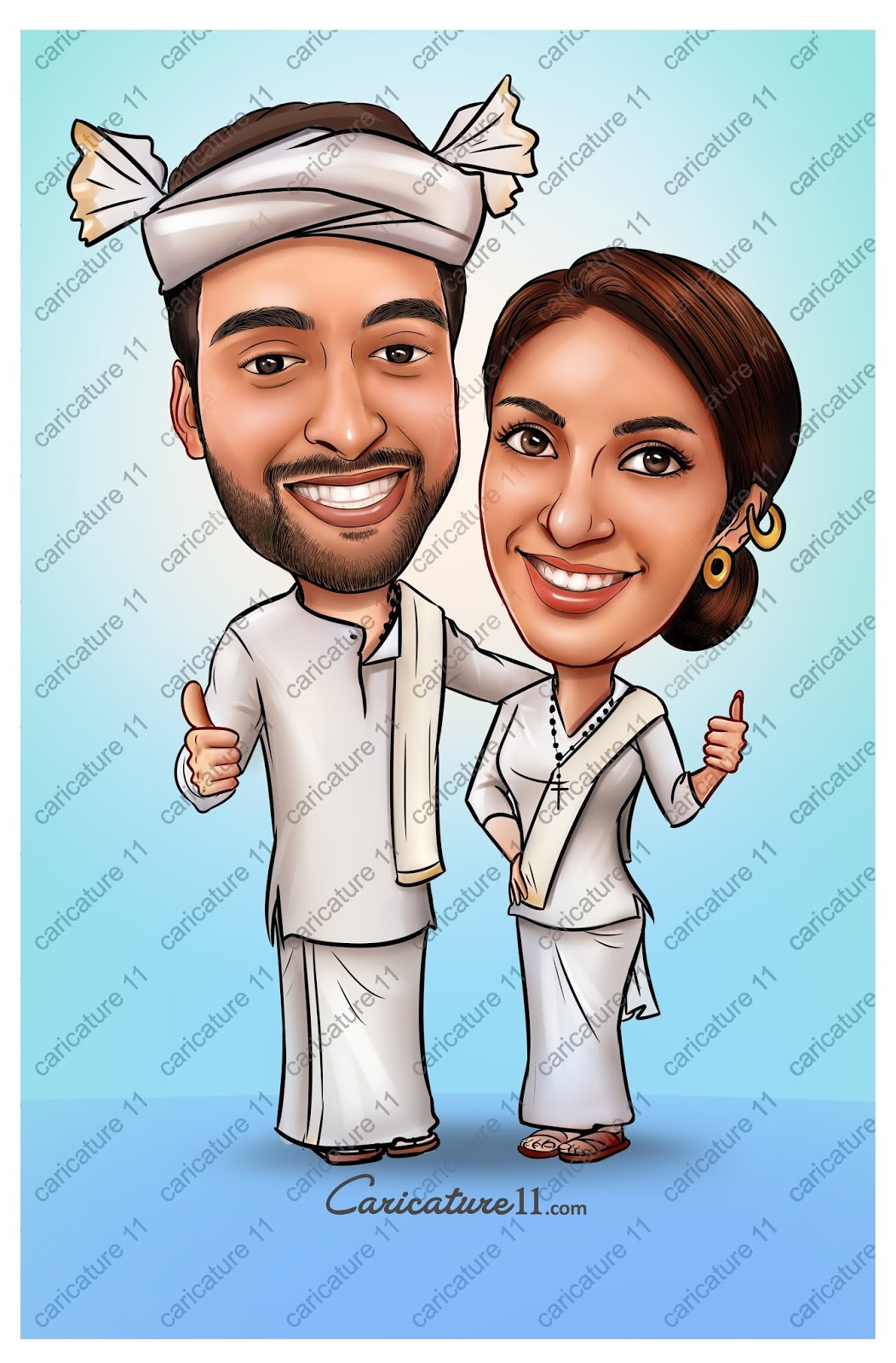 F Chata and Mundu Kerala christian wedding - Wedding carticatures India ...