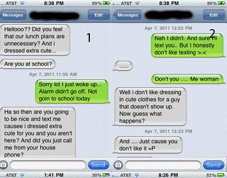 What a Crazy Woman Looks Like via Text (JJ's Text to Kevin): POSSIBLY ...