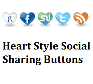 Heart Style Social Sharing Widget For Blogger | Blogger Tips | Blogger ...