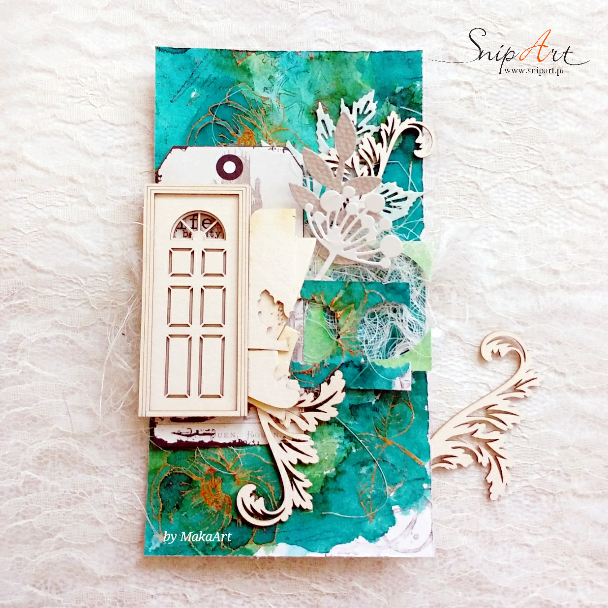 My journey through the mixed media world...: Layered MM Card in Green ...