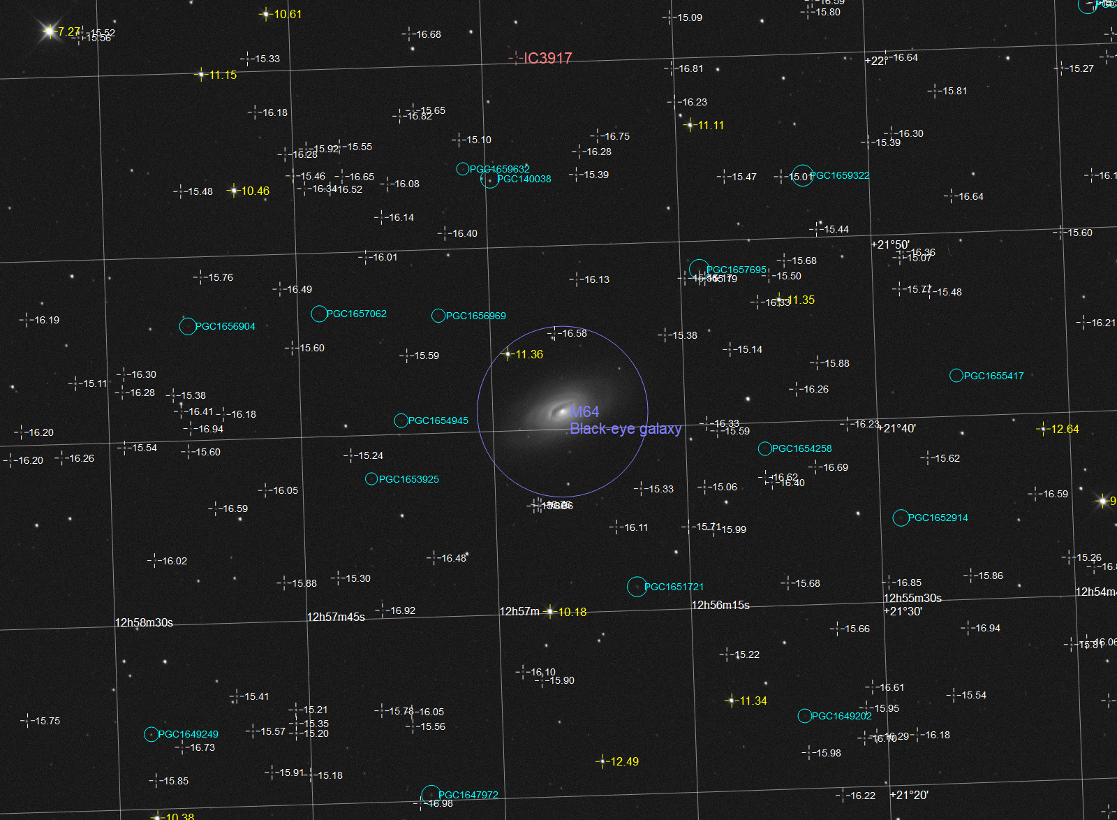 Astronomia Amatorska: Messier 64: Black Eye Galaxy