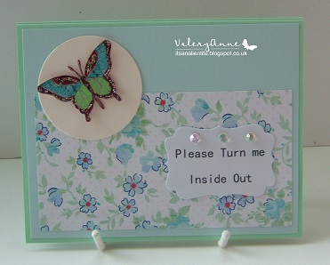 Butterfly Challenge: Inside Out Card.