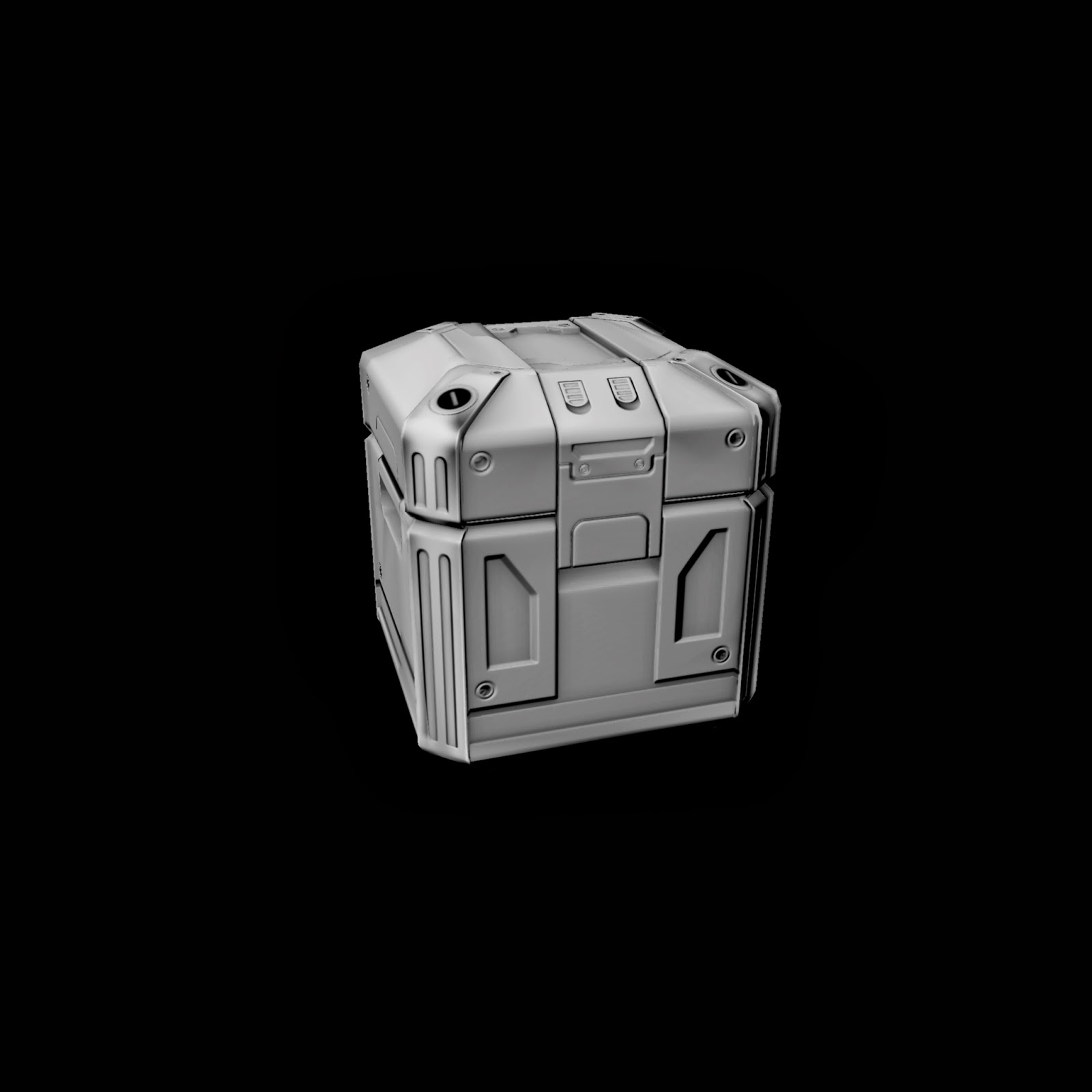 Game Texture Development: Futuristic Cube - Ambient occlusion maps