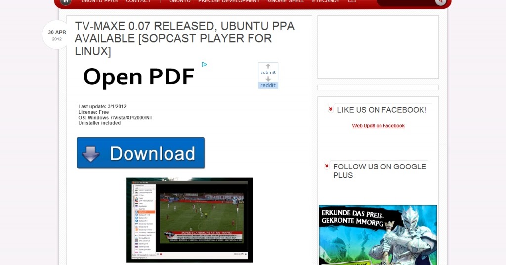 La colţ de... internet: TV-Maxe pe WebUpd8