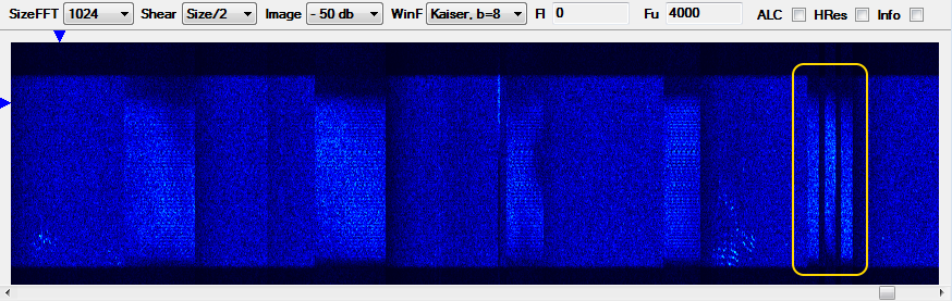 unid PSK8 2400Bd burst waveform | diario SWL I-56578 Antonio