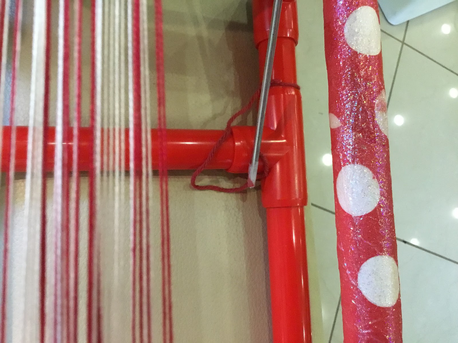 Weaving Down the Road: More Details on the Red PVC Loom