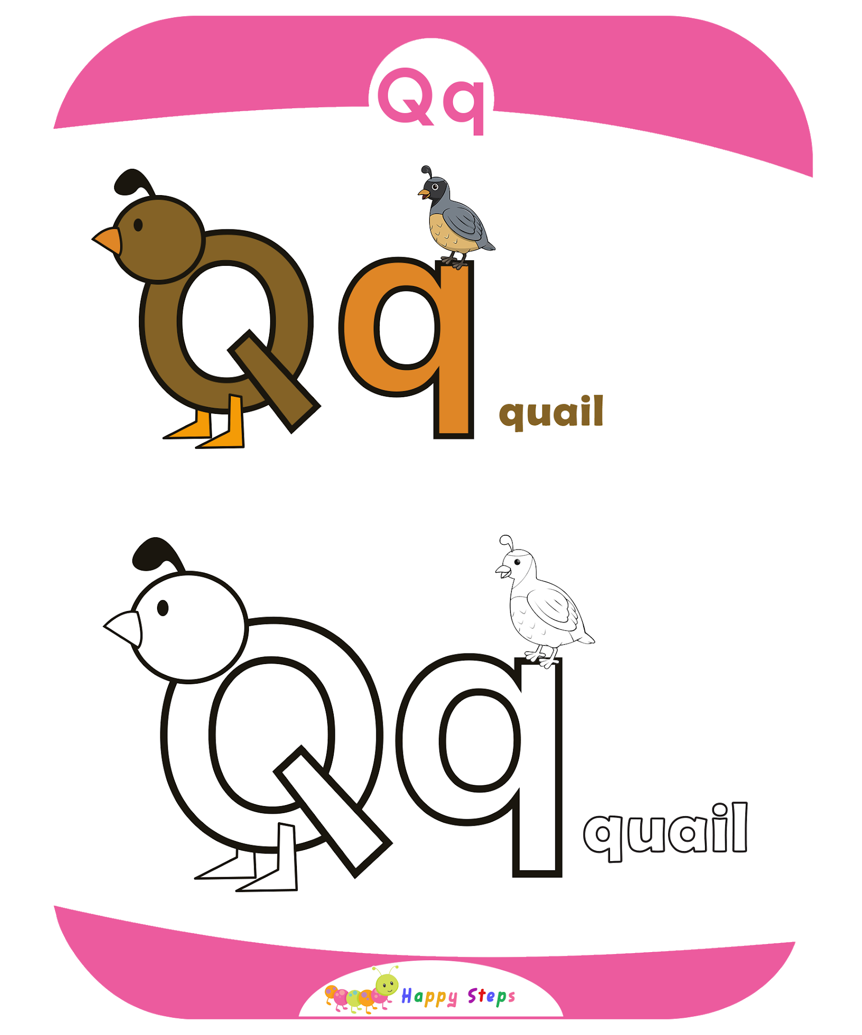 Coloring Worksheets Letter -Q-