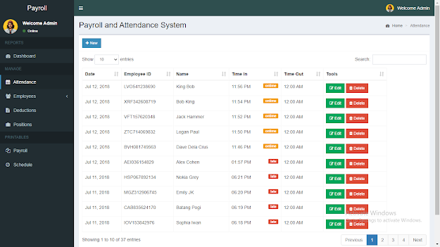 Payroll and Attendance System in PHP MySQL with Source Code | Free ...
