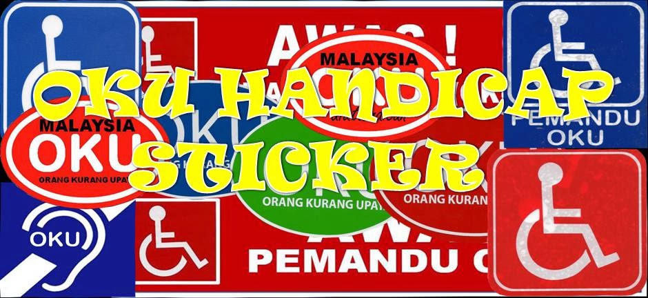 OKU Handicap Sticker / OKU Bumper Sticker / Disability Sticker : OKU ...
