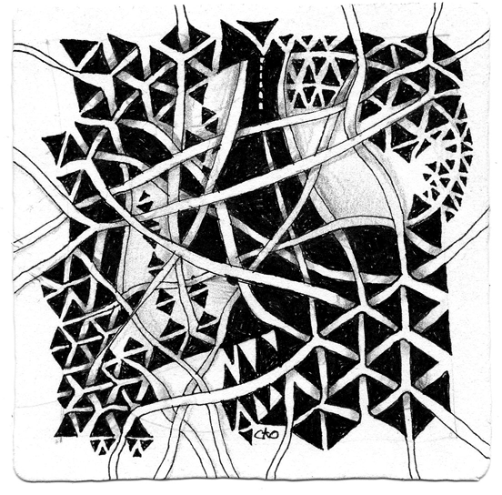 Open Seed Arts: The Diva's Duo Tangle: Triangular Travels Open Seed Arts: The Diva's Duo Tangle: Triangular Travels
