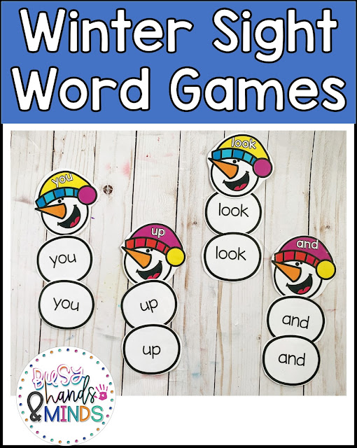Winter Sight Word Games | Busy Hands and Minds