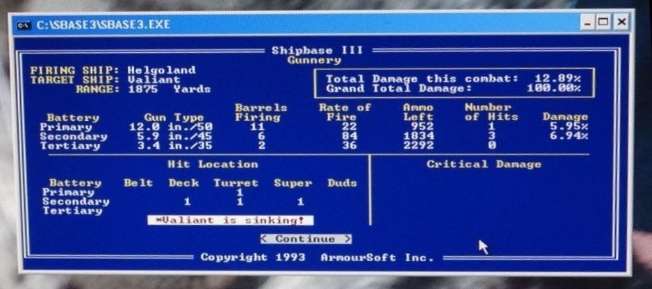 abc wargamers: ShipBase III Naval Computer rules from 1993