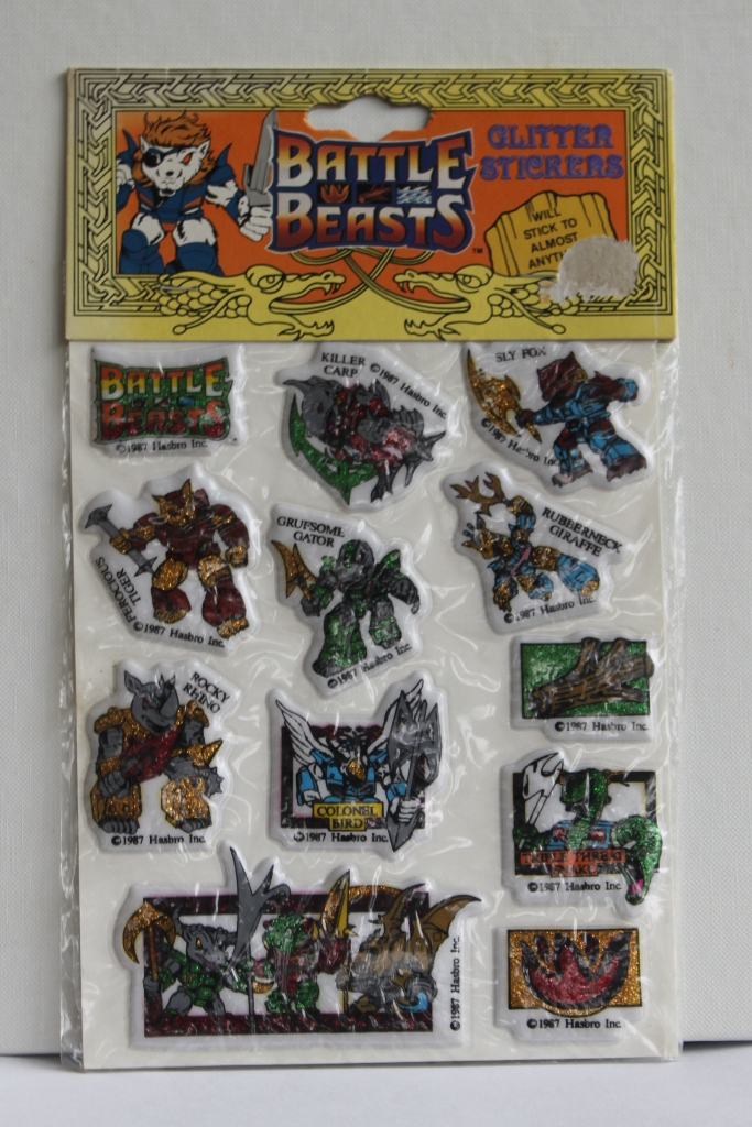 Dragonautes 2010: Battle Beasts glitter stickers