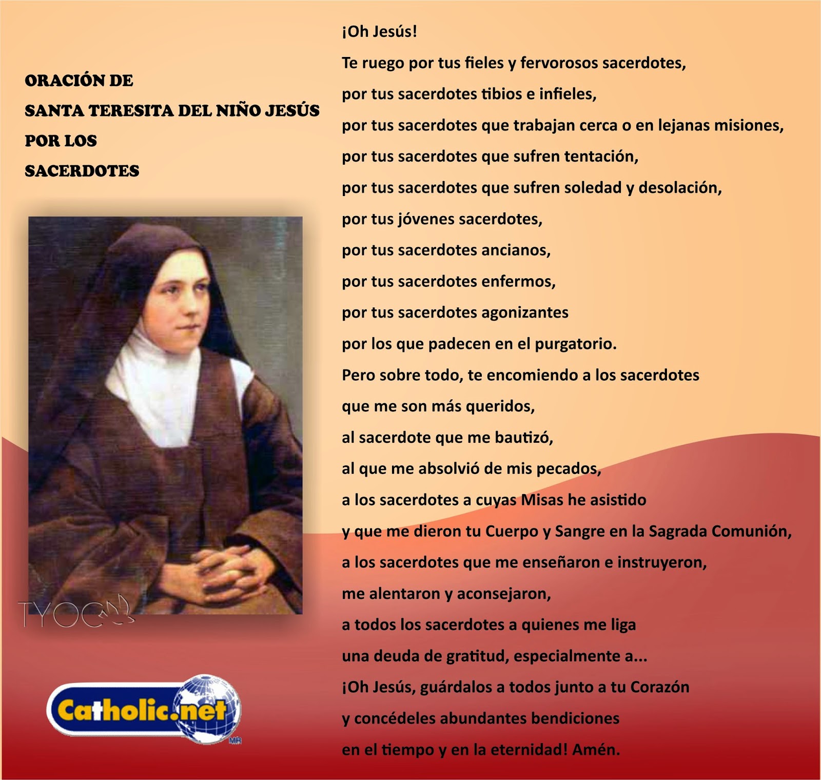 TARJETAS Y ORACIONES CATOLICAS: ORACIÓN DE SANTA TERESITA DEL NIÑO ... TARJETAS Y ORACIONES CATOLICAS: ORACIÓN DE SANTA TERESITA DEL NIÑO ...