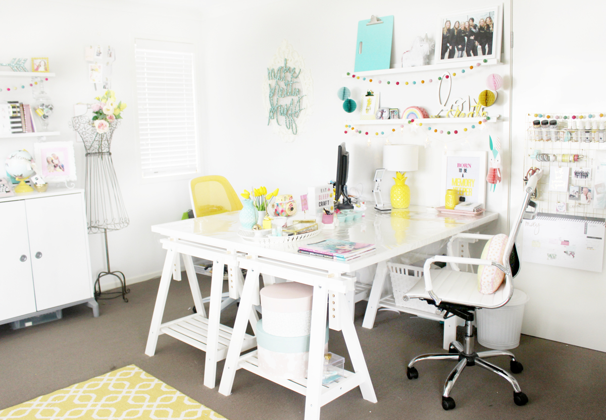 Glass Half Full: My updated scrapbook studio