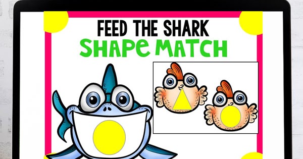 FREE Boom Cards - Feed the Shark Shape Matching | Totschooling ...