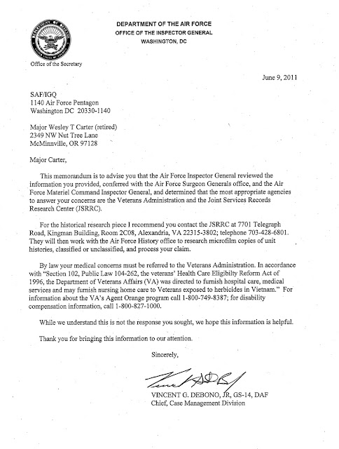 Agent Orange - C-123K Aircrew & Maintainers - VA now honors our Agent ...