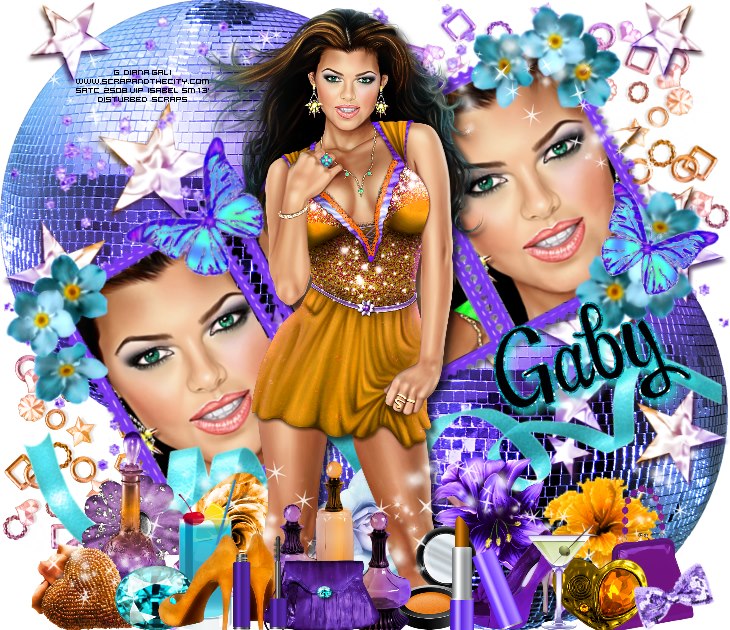 Disturbed PSP tutorials: Tutorial with my kit: Amanda in Gold