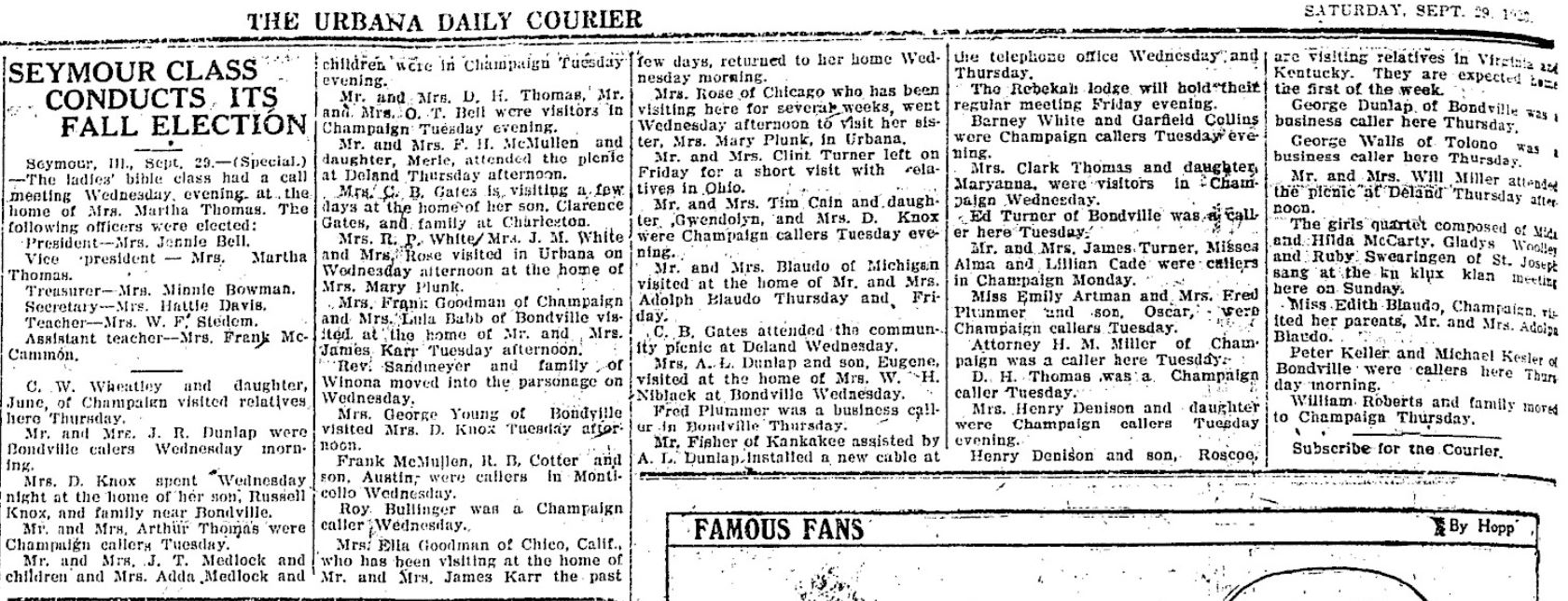 C-U Klan Information: St. Joseph Klan and Rev. Bream