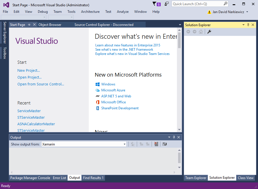 Jan David Narkiewicz (Developer): Visual Studio/Windows 10: Running ...