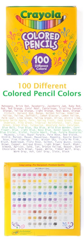 Crayola 100 Colored Pencils: What's Inside the Box | Jenny's Crayon ...