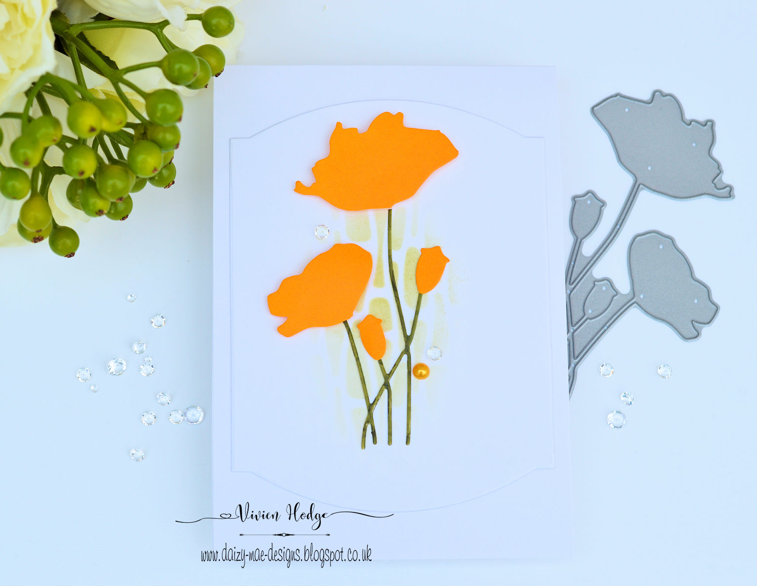 Daizy-Mae-Designs: Olive & Tangerine card