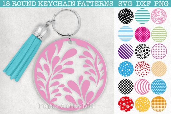 Round Keychain Pattern SVG Bundle - Download SVG Cut File for Cricut Round Keychain Pattern SVG Bundle - Download SVG Cut File for Cricut