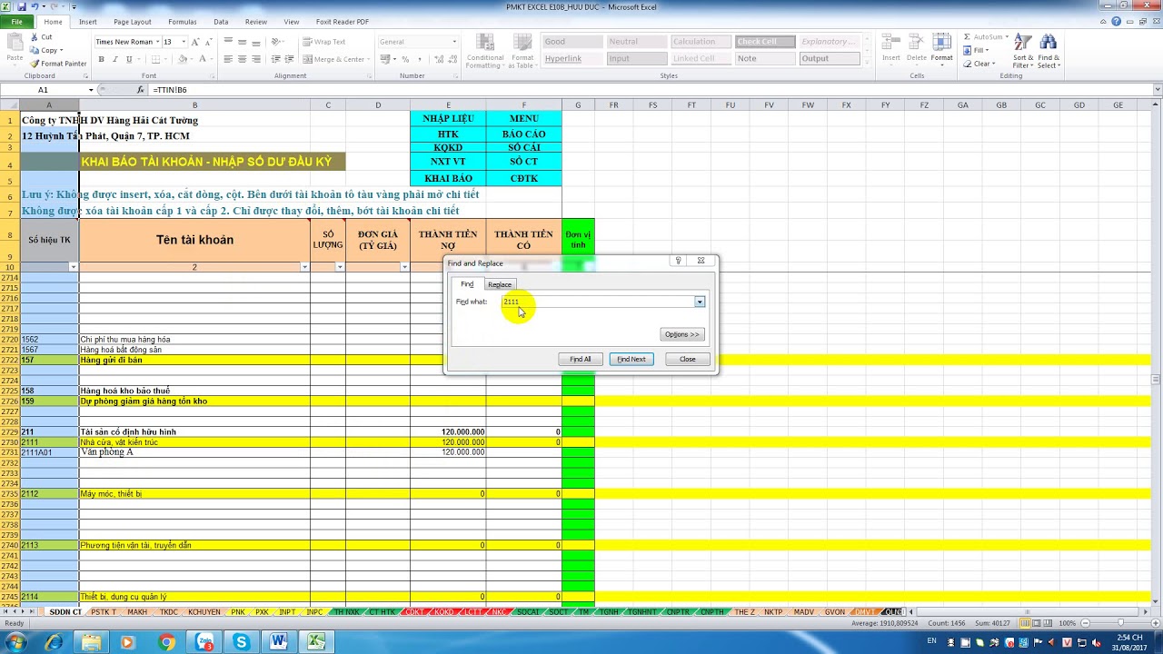 Phần mềm kế toán excel 2018 mới nhất hiện nay | TỰ HỌC EXCEL