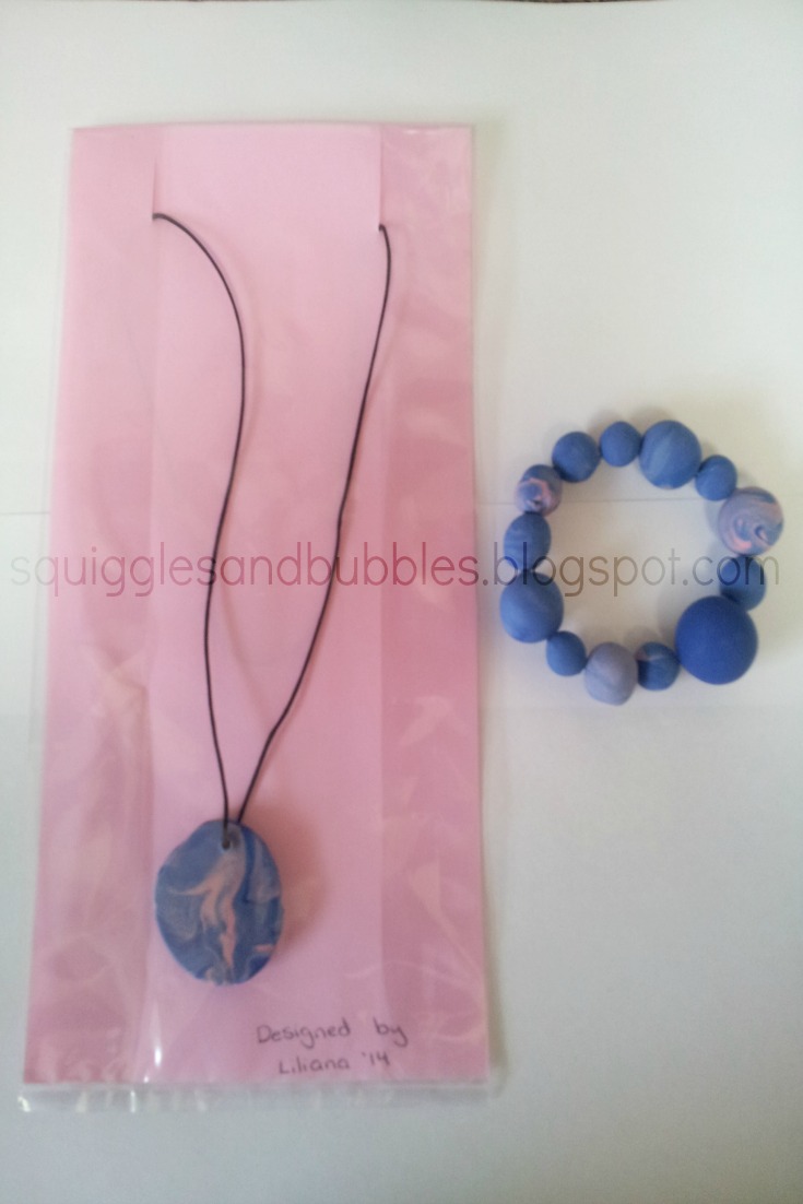 Squiggles and Bubbles: Toddler and Preschooler Made Polymer Clay Jewellery