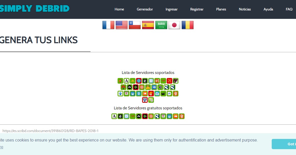 AIP 6024: descarga archivos de SCRID