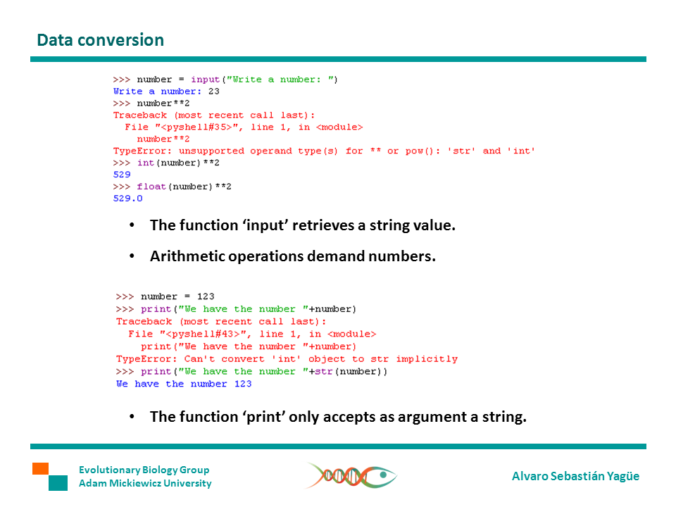 #!/perl/bioinfo: Curso de Python para biólogos - Lección 4. Entrada de ...