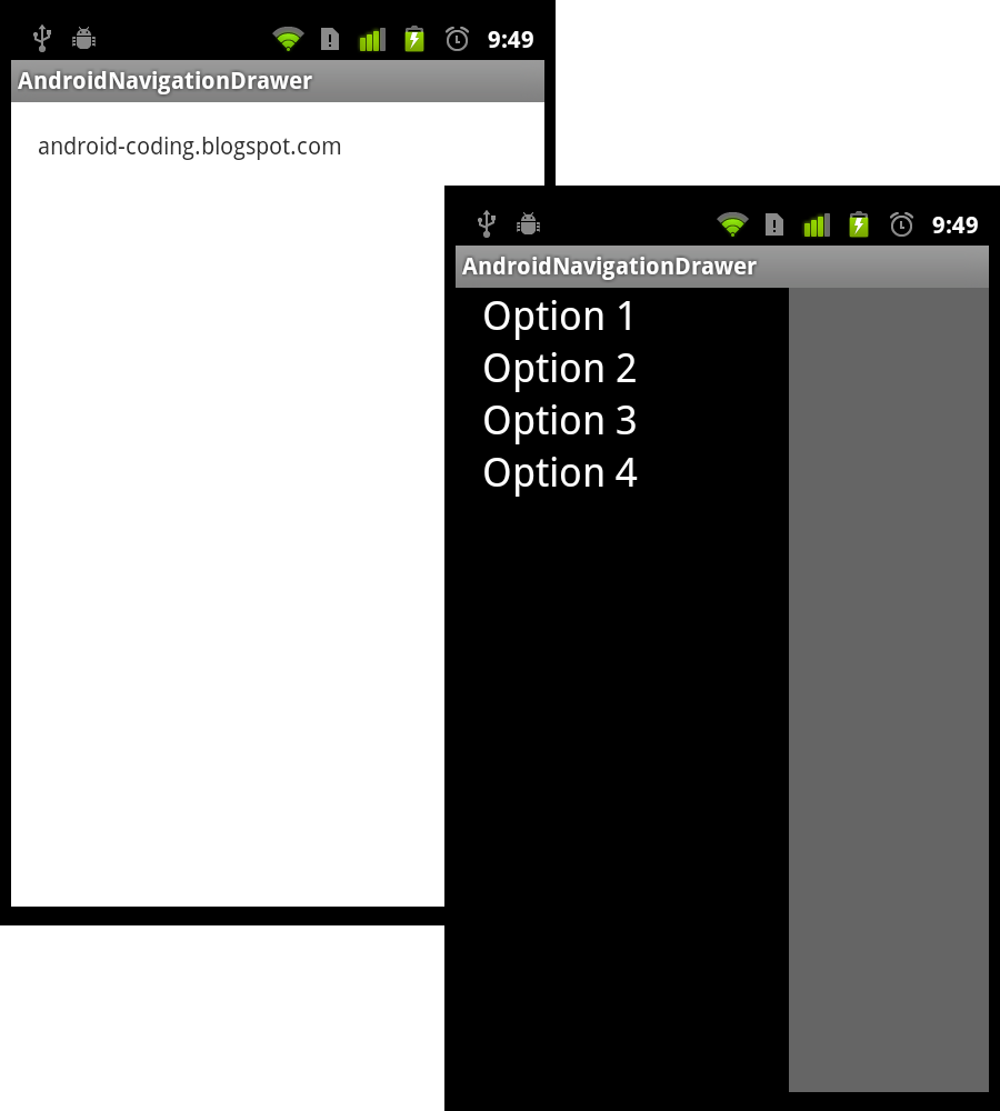 Android Coding Simple Example Of Navigation Drawer