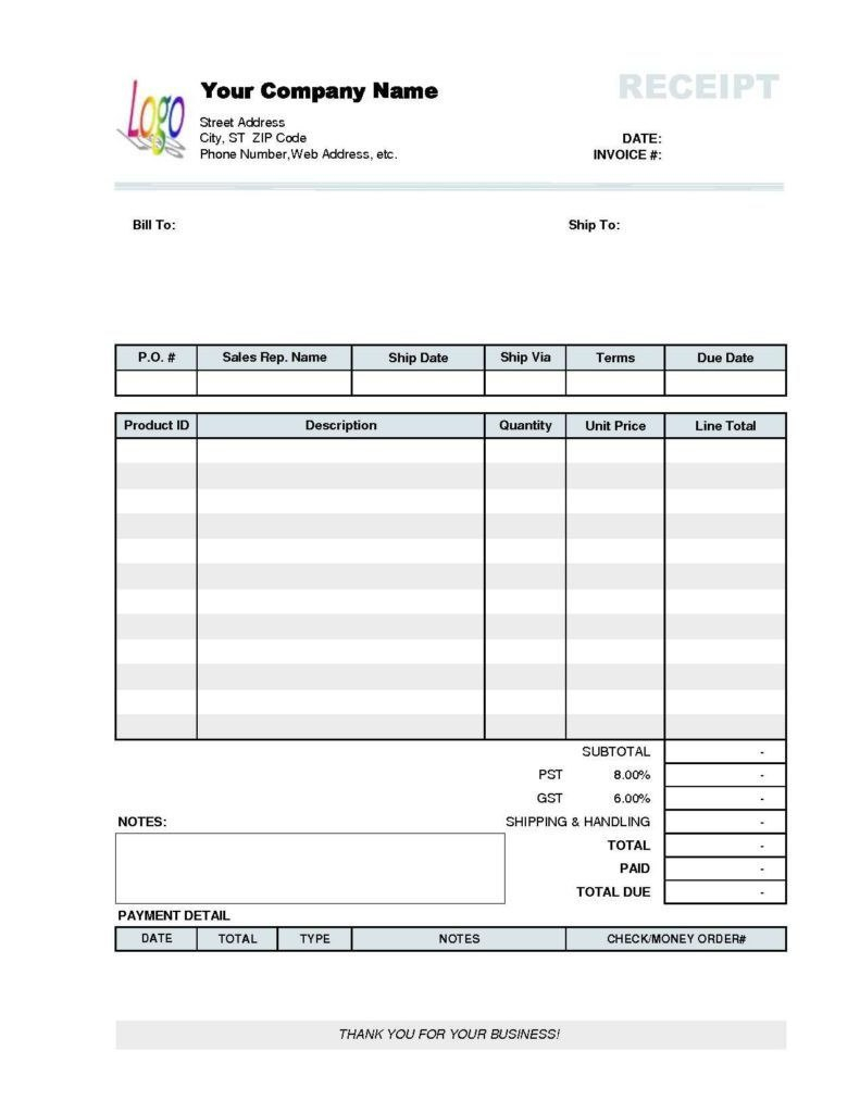 Service Order Invoice Template - Invoice Template