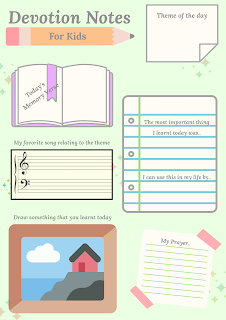 Devotion Notes For Kids